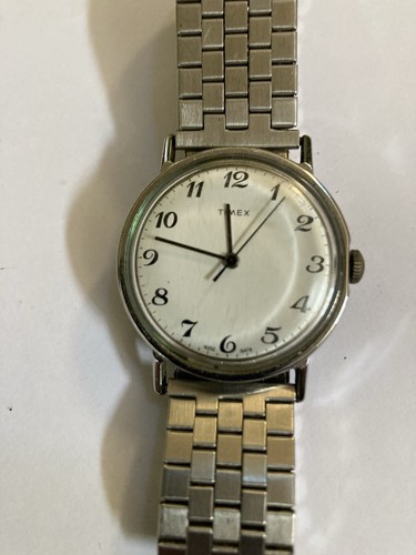 Vintage Men’s Timex Base Metal Bezel Stainless Steel Back Watch | eBay