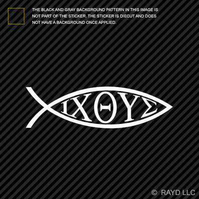 IXOYE Fish Sticker Die Cut Decal jesus christ son of god savior | eBay