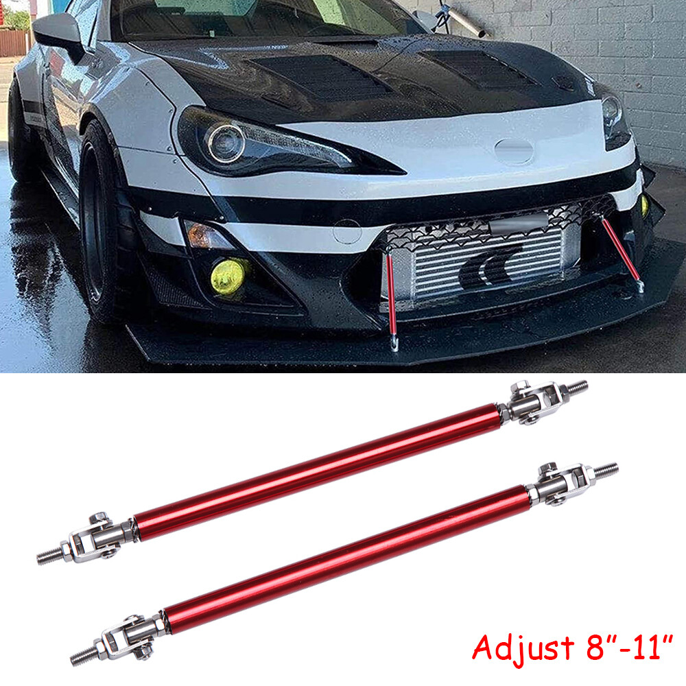 Front Lip MACHSWON Adjustable Front Bumper Lip Strut Rods - 150mm Blue ...
