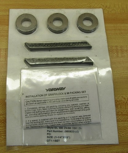 Yarway 965920-02 Graphlock Packing Set 96592002 | eBay
