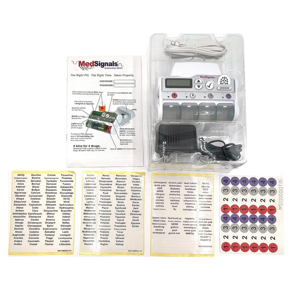 MedSignals Smart Pill Dispenser Automated Daily Remote Management Via ...