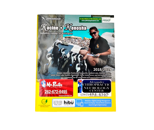 2018-2019 Racine Kenosha WI Phone Book With Yellow Pages Yellowbook ...