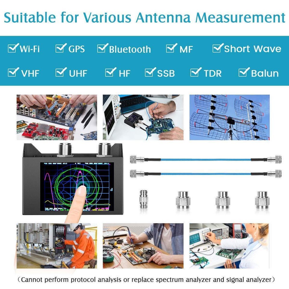 NanoVna SAA-2N VNA Antenna Analyzer 50KHz -3GHz Vector Network Analyzer ...