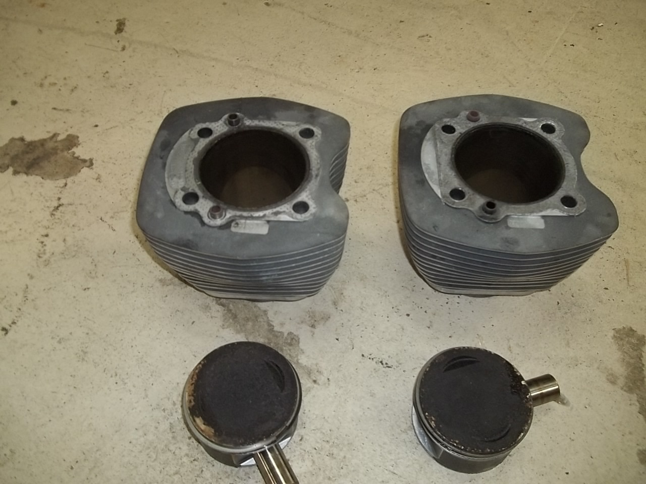 HARLEY DAVIDSON ENGINE JUG CYLINDER WITH PISTONS 070751 16593 99A95 C5 ...