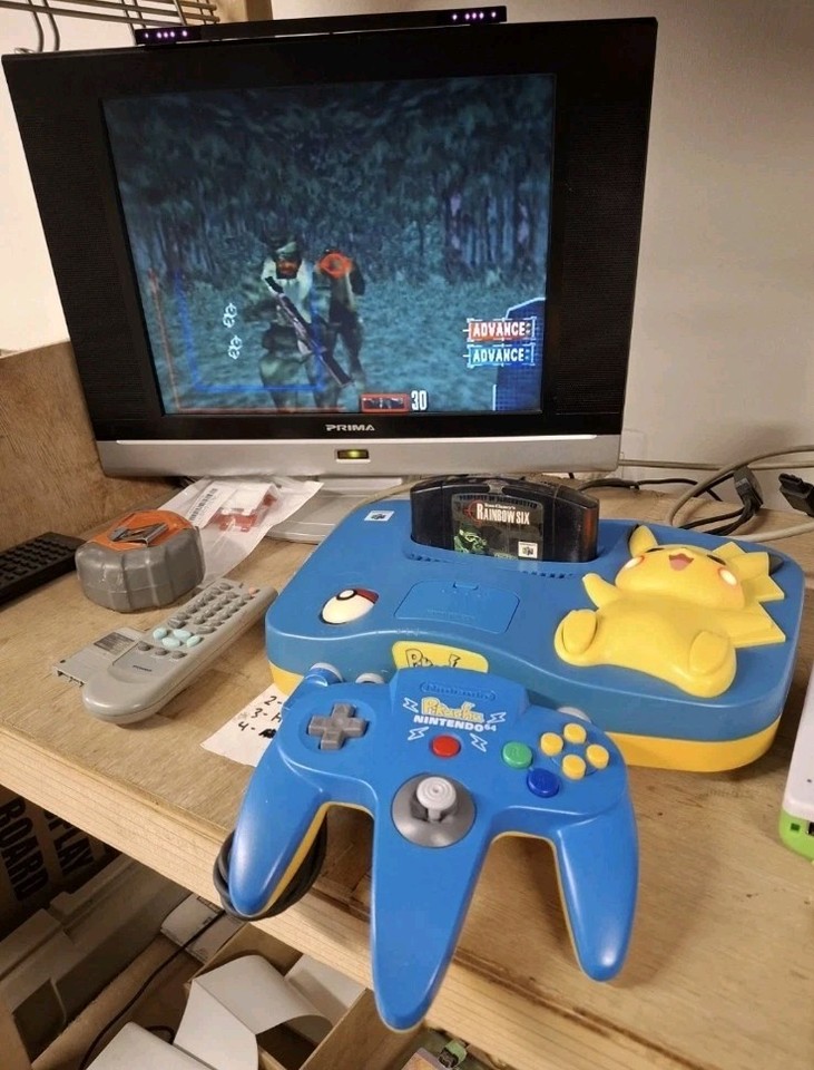 Limited Blue Pikachu Nintendo 64 N64 *REGION FREE* Pokémon Console | eBay