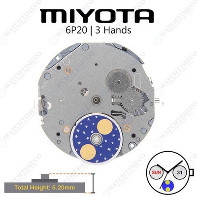 Genuine Miyota 6P20 Movement Japan 3 Hands | eBay