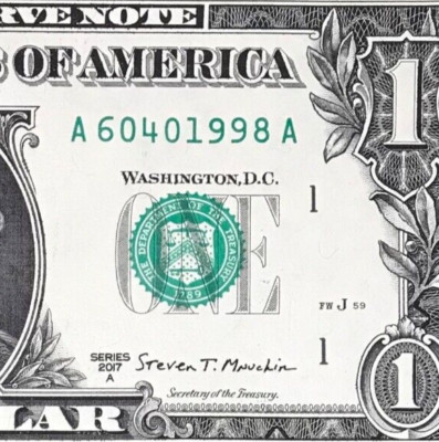 June 4, 1998 : A 60401998 A BIRTHDAY Note $1 One Dollar Bill *UNC* 🎂🎁 ...