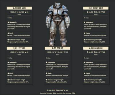 X01 & Ultracite Power Armor Sets - FO76 In-Game Items - XBOX - | eBay