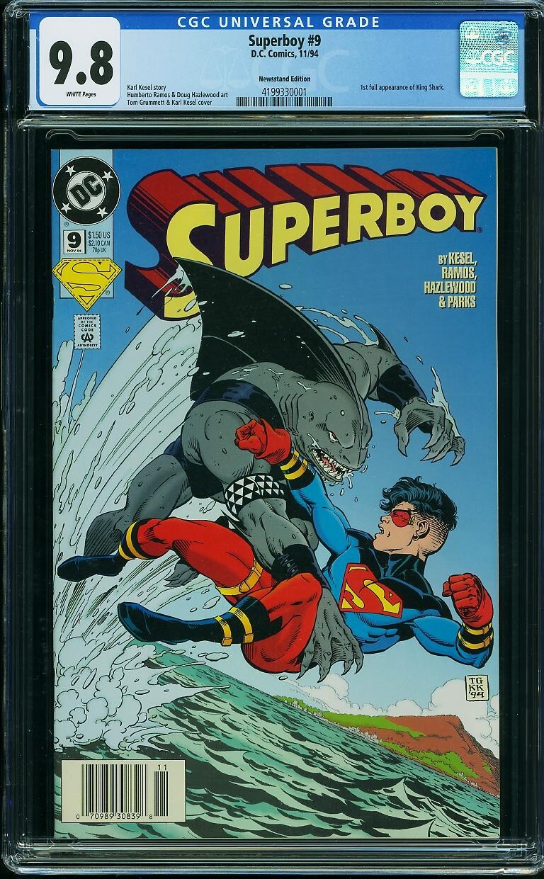 Superboy 9 (1994) CGC 9.8 Newsstand, DC, 1st Full Appearance of King ...