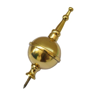 4 1/2" Brass Ball & Spire Clock Finial for Grandfather Longcase ...