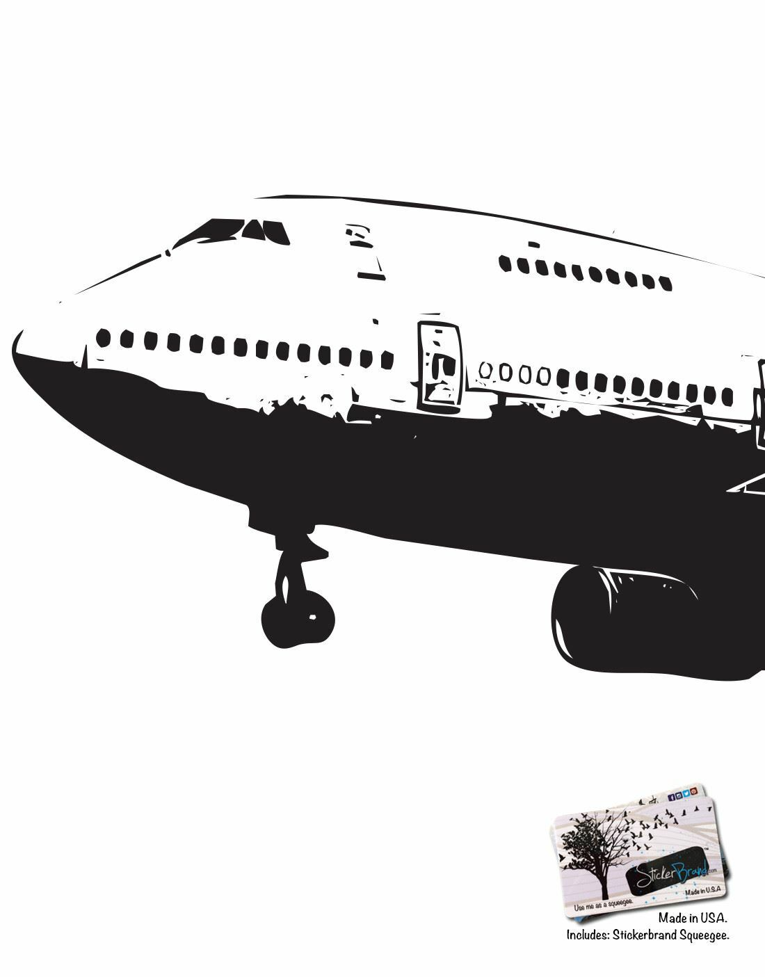 Large 747 Airplane Wall Decal Sticker by Stickerbrand. Flying Plane ...