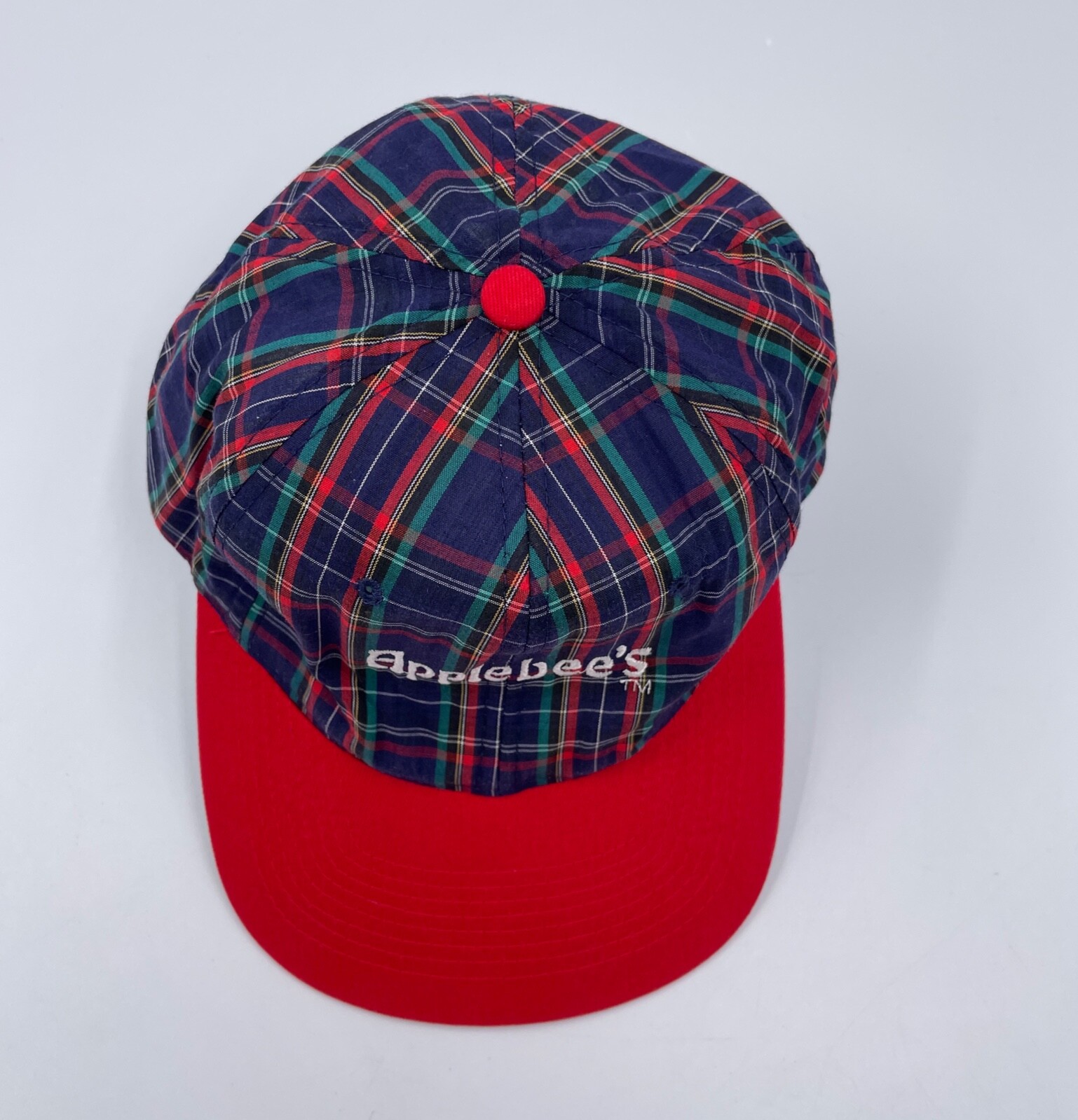 Rare Applebee's plaid hat Adjustable snapback Cap Hat… - Gem