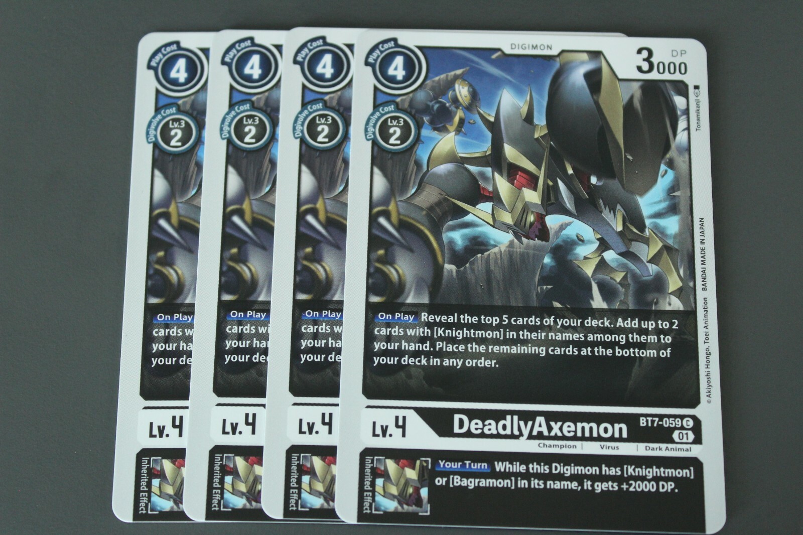 Digimon TCG (2020) - BT7-059 - 4x DeadlyAxemon - Black - Common | eBay UK