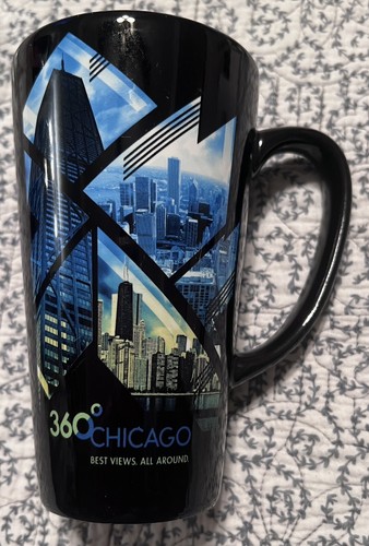 360 Degree Chicago Coffee Cup Mug Best views all around tall slender ...