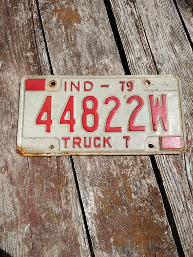 1979 Indiana TRUCK 7 License Plate - "44822W" IND - 79 | eBay