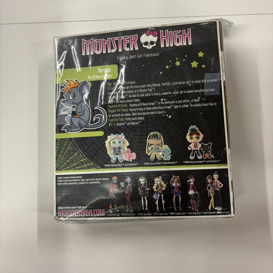 Monster High Plush Friends Deuce Gorgon And Perseus Rag Doll NRFB | eBay