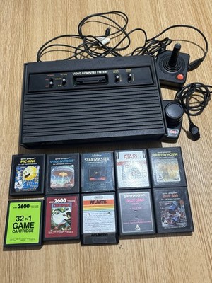 Atari 2600 Black Vader Console And Games Bundle X10 Haunted House,pac ...