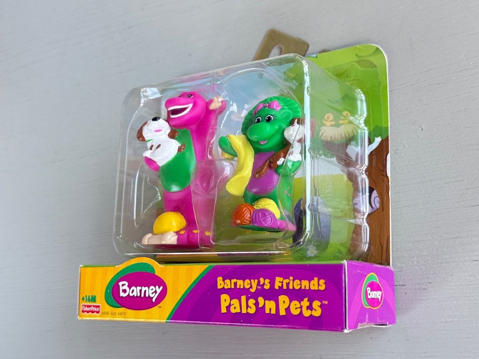 Fisher Price Barney's Friends Pals 'n Pets Barney & Baby Bop 2001 NOS ...