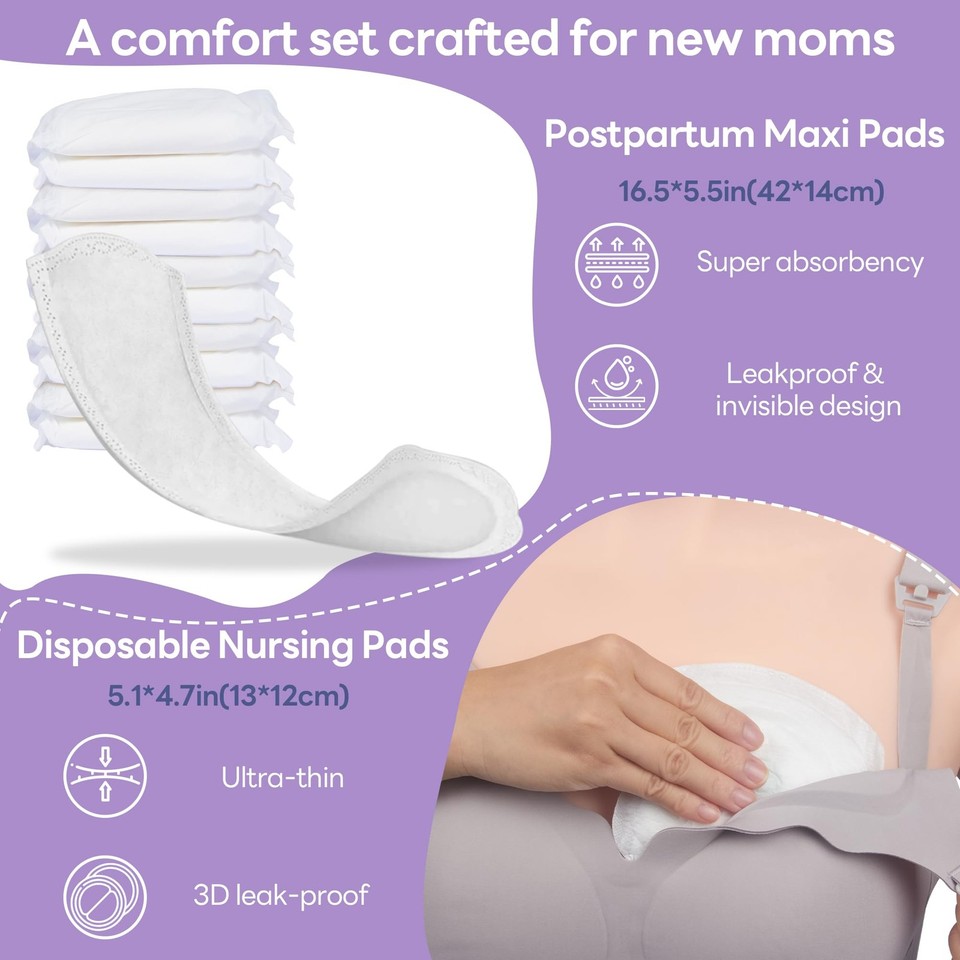Upgraded Postpartum Essentials Recovery Kit for Women: Labor Delivery ...