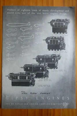 5/1946 PUB DE HAVILLAND GIPSY SERIES ENGINES MAJOR QUEEN ORIGINAL AD | eBay