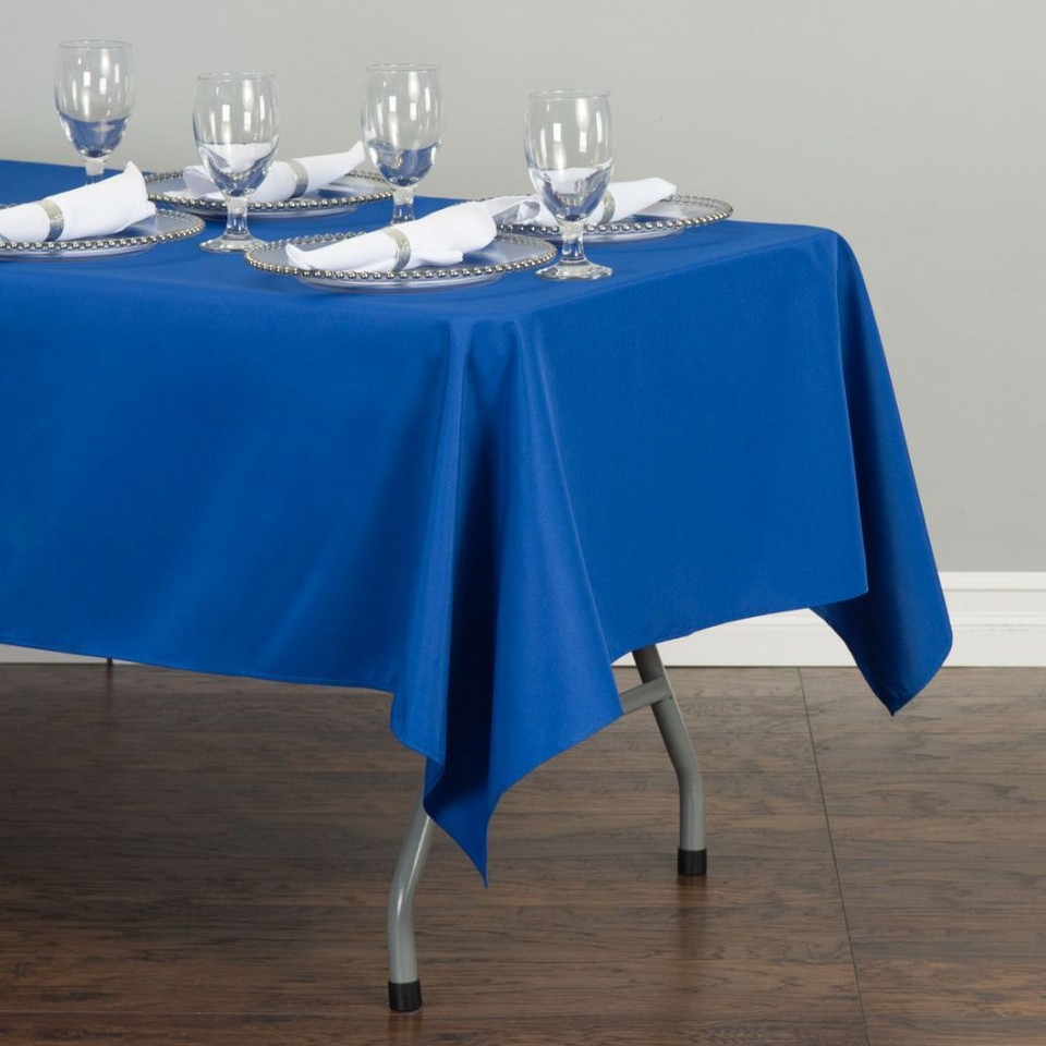 LinenTablecloth 60 x 102 in Rectangular Polyester Tablecloth Wedding ...
