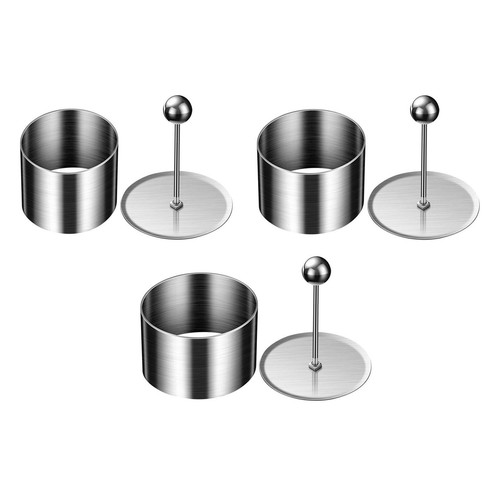 Stainless Steel Food Ring Bakeware with Pusher for Brownie Mousse ...