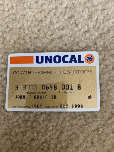 Vintage UNOCAL 76 Credit Card. 1962 Customer Expire Oct 1994 | eBay