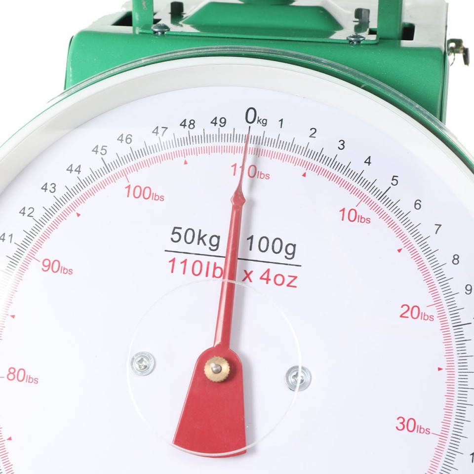 110LBS Heavy Duty Mechanical Weighing Scale Analog Food Scale Kitchen ...