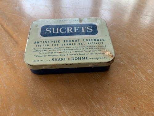 Vintage Sucrets Tin 24 Throat Lozenges Sharp & Dohme Philadelphia | eBay