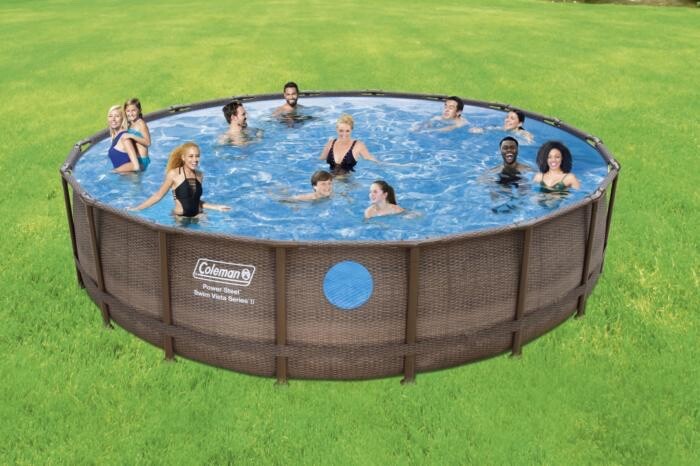 Coleman Vista 15020 18x48 in. Steel Frame Above Ground Swimming Pool ...