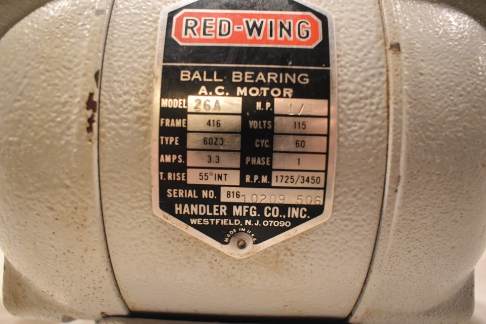 Red-Wing Handler Dental Lathe Polishing Grinder Buffer 26A 1/4 HP AC ...