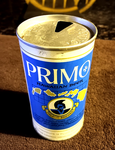 Old Vintage Pull Tab Primo Hawaii Beer 12 Oz Steel Can 1974 Honolulu ...