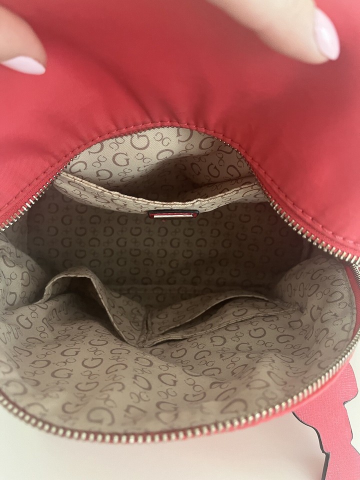 Small Guess Coral Pink Backpack | eBay