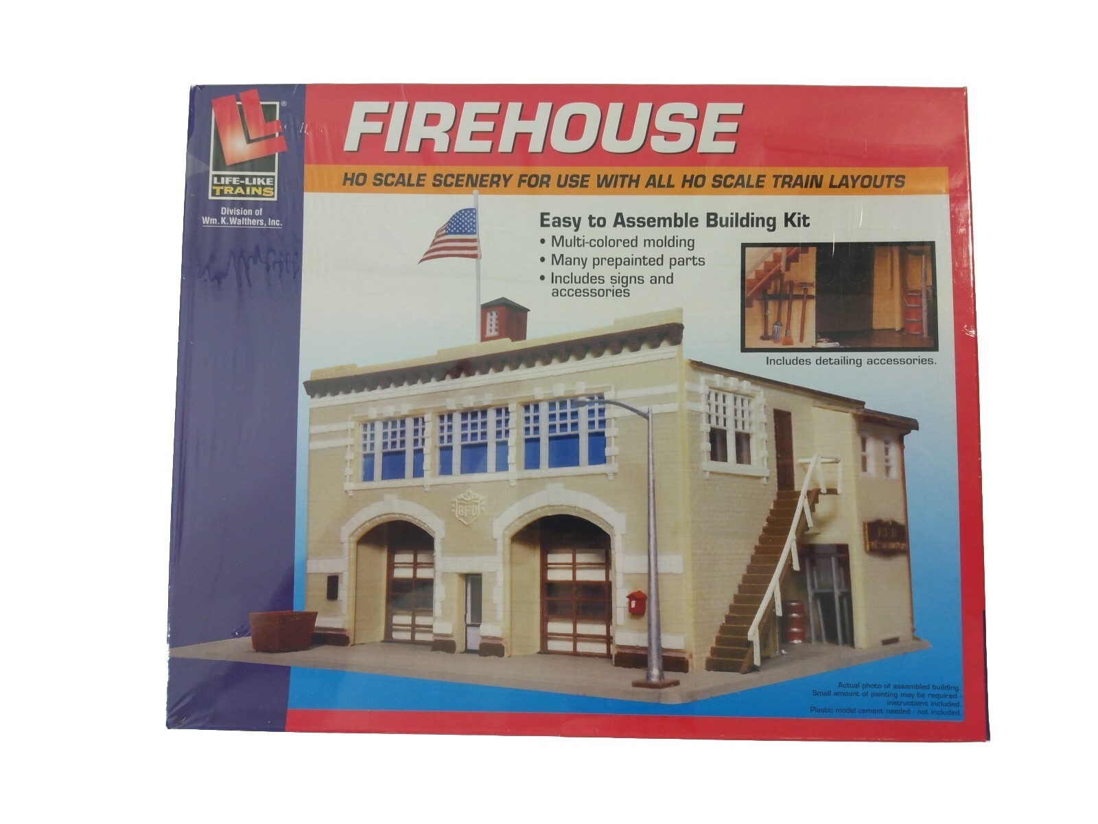 Walthers Life Like BFD Firehouse HO Scale Model Kit - New | eBay