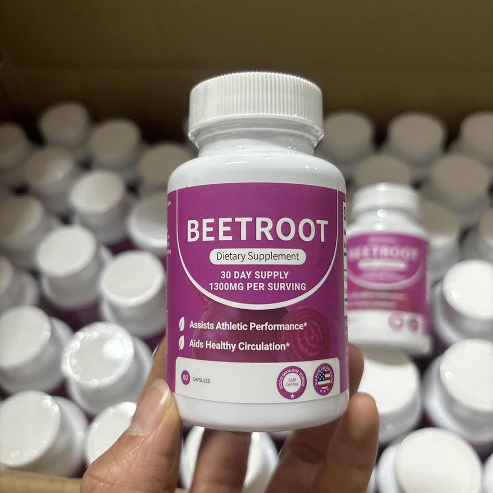 2PCS Rosabella Organic Beet Root 60 Capsules Natural Energy Boost Blood ...