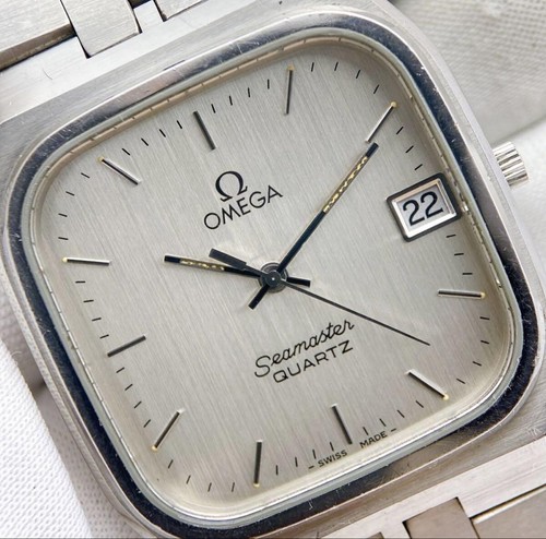 Omega Seamaster Quartz Square Men's Watch 34.5mm Used Non-Working | eBay