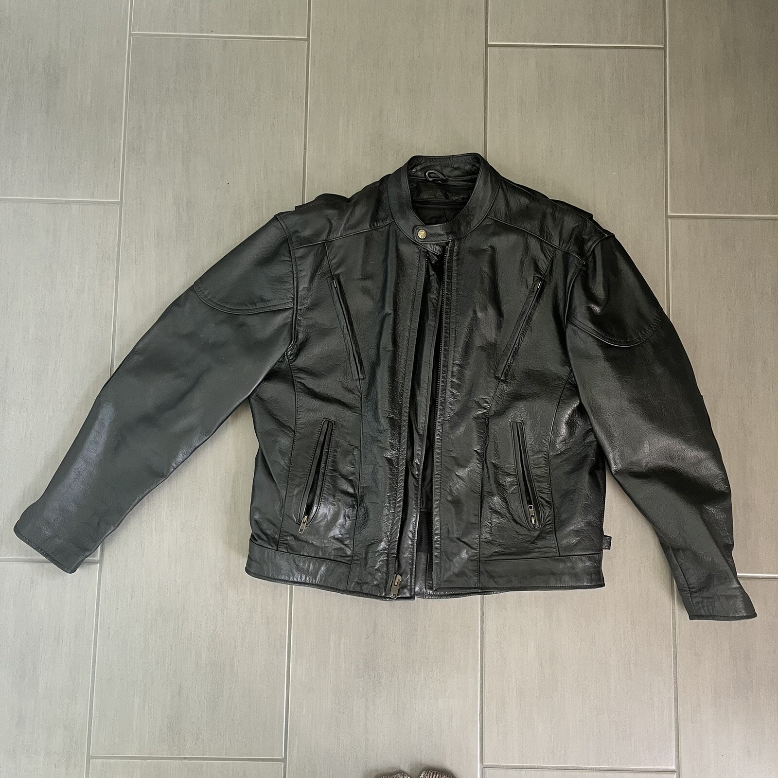 xelement Advanced Motorcycle Gear Padded Leather Motorcycle Jacket Size ...