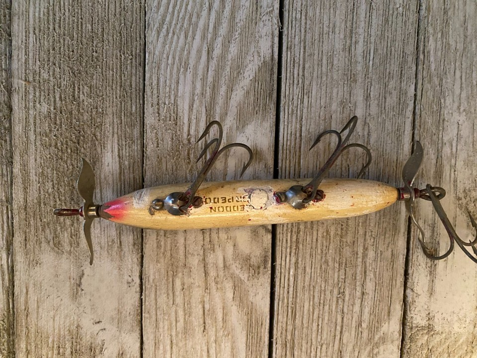VINTAGE HEDDON WOOD TORPEDO FISHING LURE | eBay