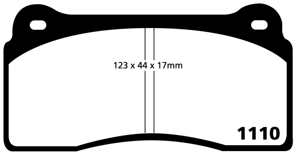 Potenziato EBC DP41110R Pastiglie Gialle per Freni Posteriori - R35 GTR ...