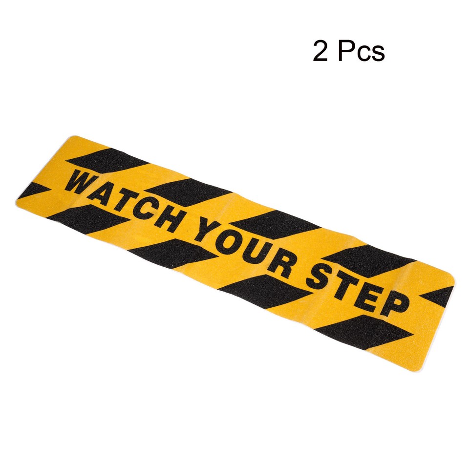 2pcs 6" x 24" Watch Your Step Warning Sticker Adhesive Abrasive Floor ...