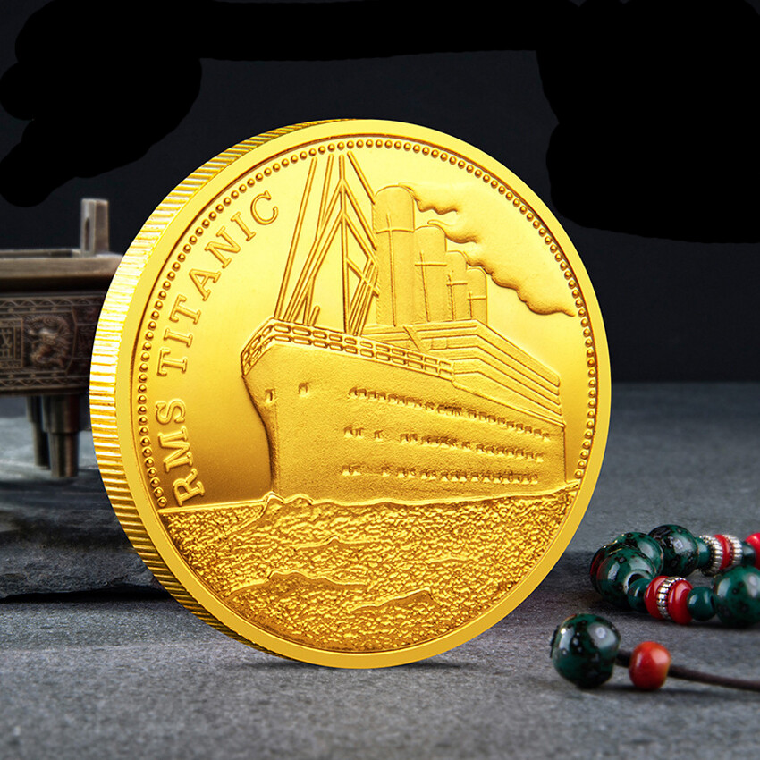 100 PCS Titanic Gifts Coin The Voyage Sailing Map Souvenir ...