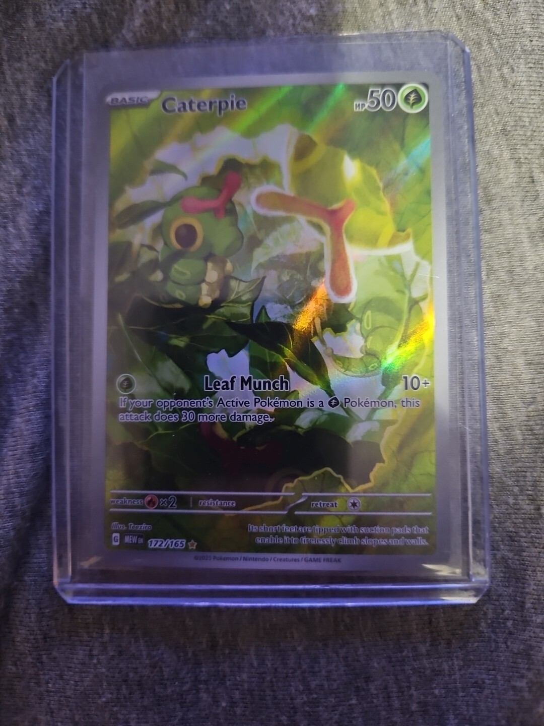 Pokémon TCG Caterpie Scarlet & Violet-151 172/165 Holo Illustration ...
