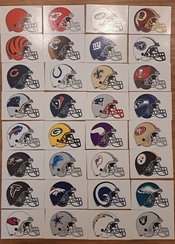 OFFICIALLY LICENSED LOT 32 NFL Helmet Stickers 2017 NUMBERED NFC AFC ...