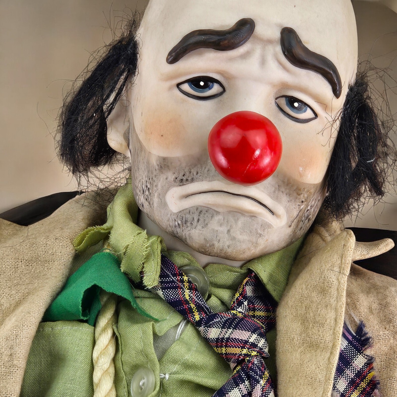 Vintage Dynasty Doll CLYDE Sad Hobo Clown Emmett Kelly Porcelain 19 in ...