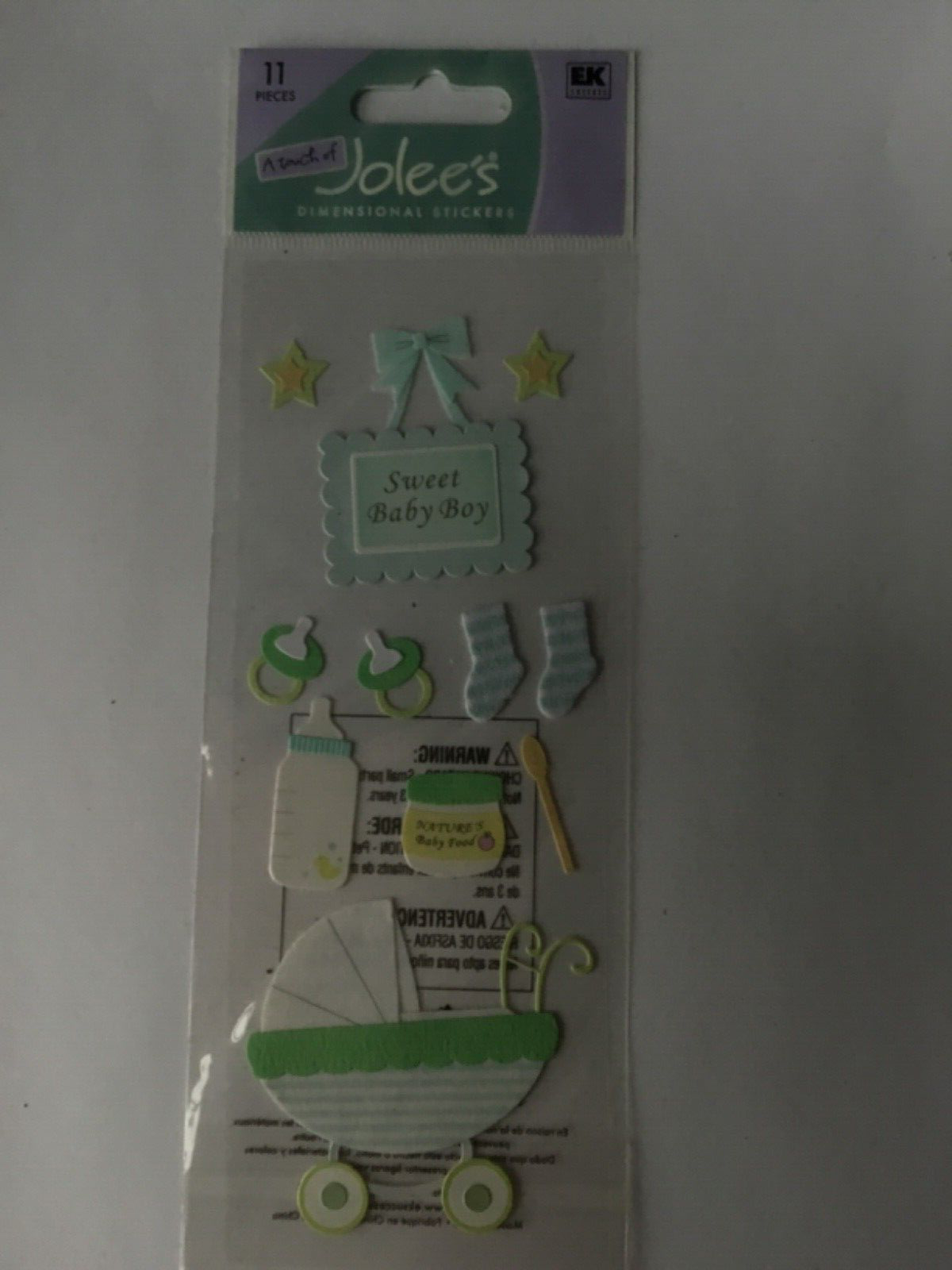 Jolees Boutique Sweet Baby Boy Stroller Infant Bottle food Scrapbook ...