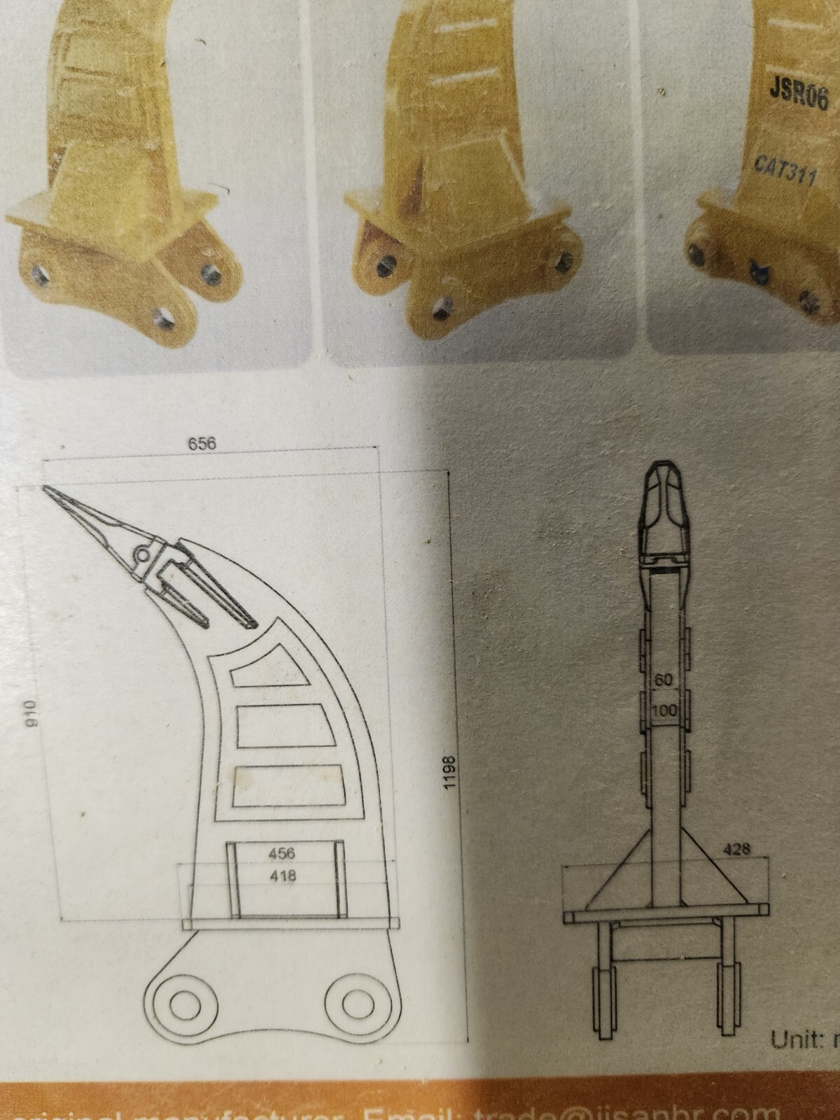 Caterpillar 311 312 313 314 CAT Frost Ripper Tooth Excavator Stump Root ...