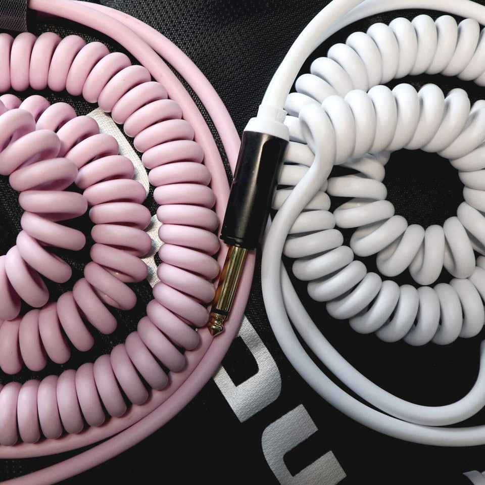 Coiled Guitar Cable Instrument Cable 10 ft Curly Instrument Cable Coil ...