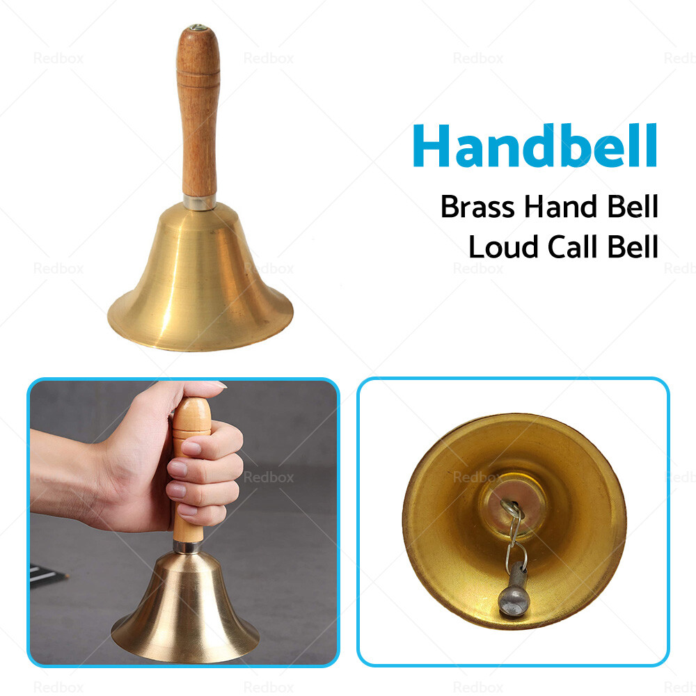 Loud Call Bell Brass Hand Bell Handbell Desk Ringbell for Wedding Festival | eBay