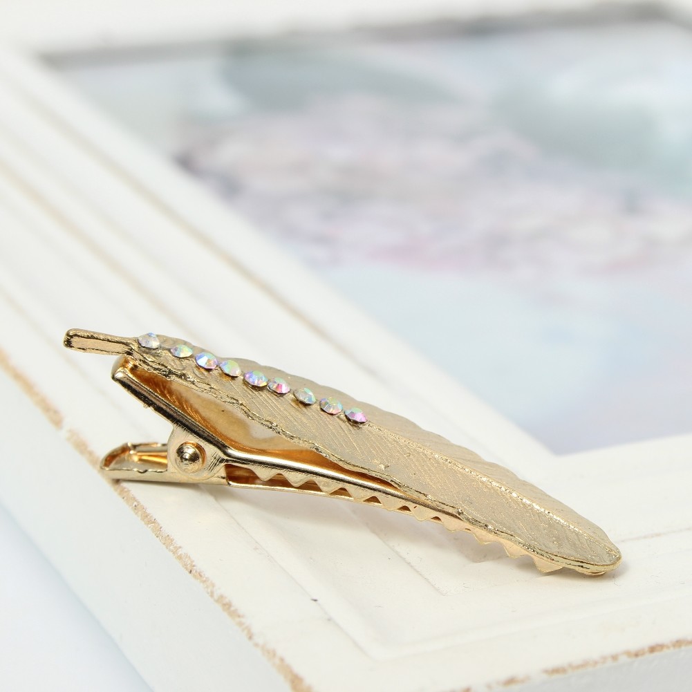 Feder mit Strass Haarklammer Haarnadel Haarclip Haarspange Haarschmuck ...
