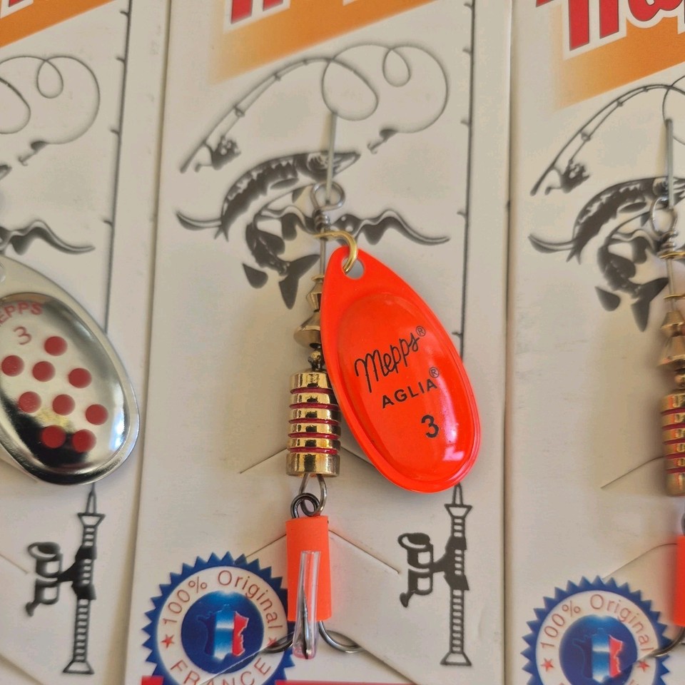 Aglia Spinners 5 Pack Size 3- Inline rotex spinner lure - Chub Perch ...